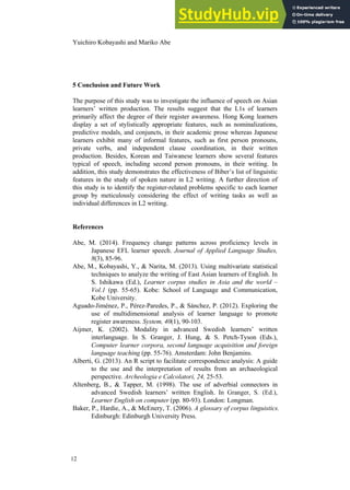 A Corpus-Based Approach To The Register Awareness Of Asian Learners Of ...