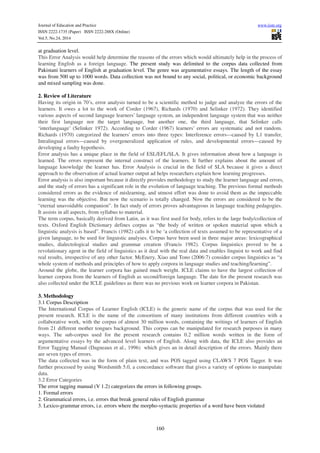 A corpus based study of the errors committed by pakistani | PDF