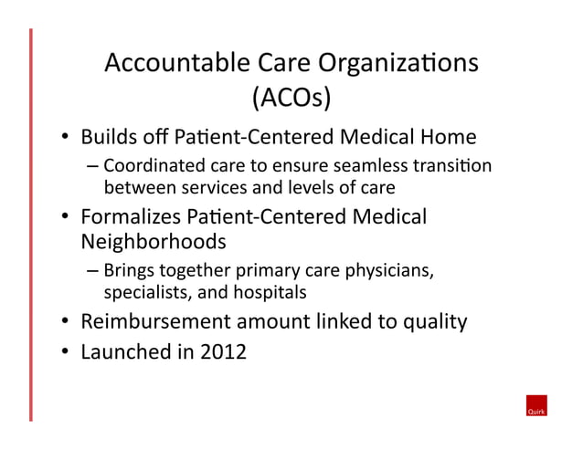 Accountable Care Organizations (ACOs) | PDF