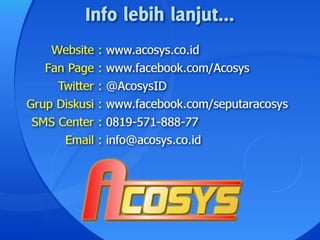 Acosys - Step beyond an accounting software | PDF