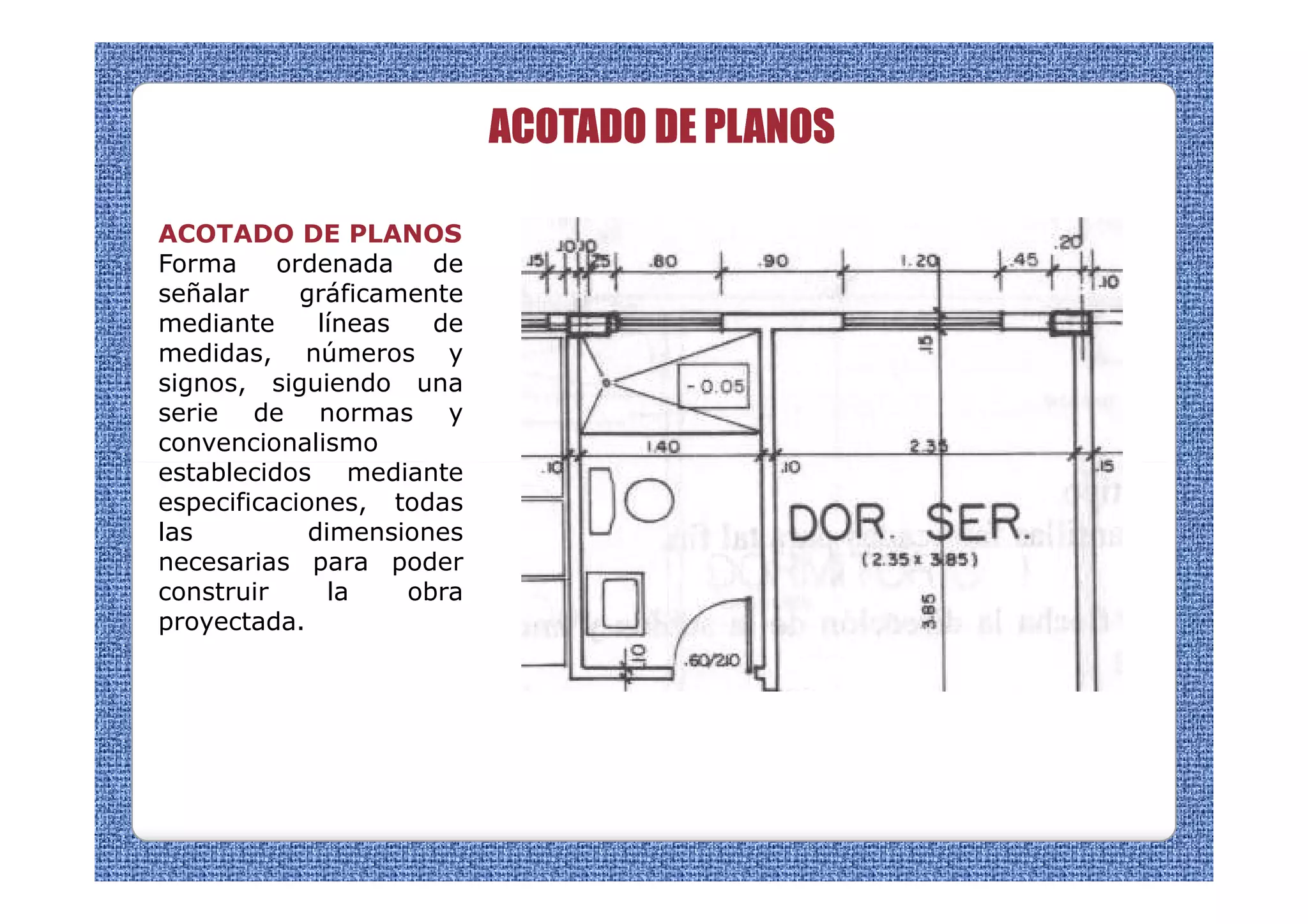 Acotado de planos | PDF | Drawing and Sketching | Arts and Crafts