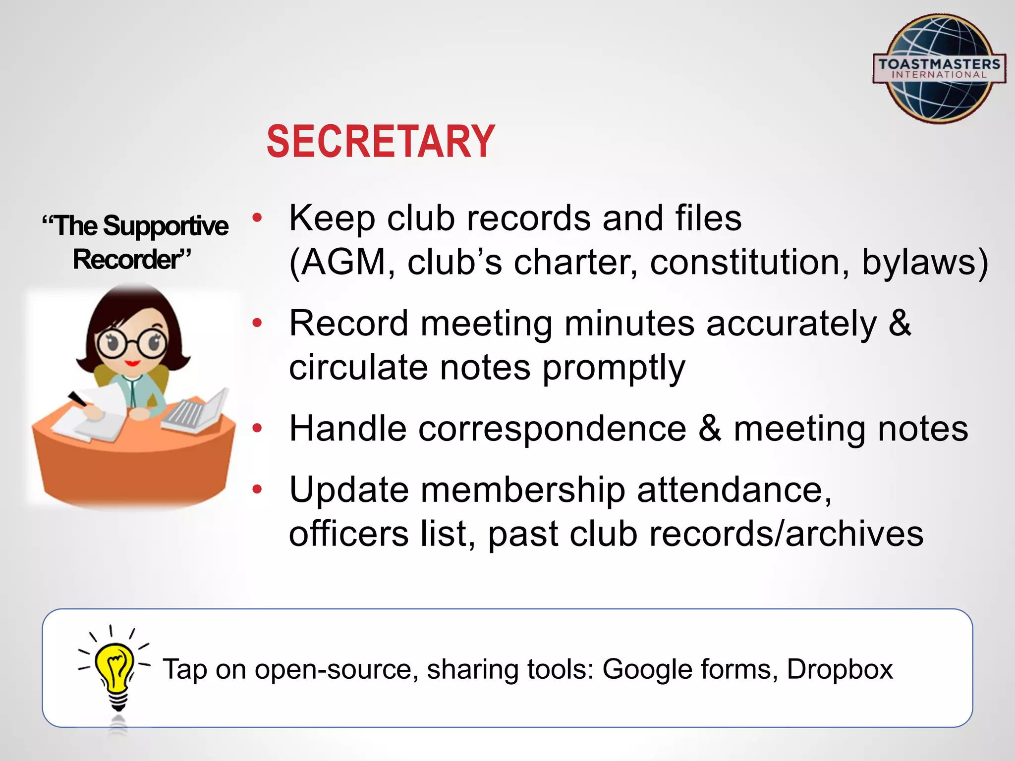 Toastmasters: Achieving Success as Club Officers | PDF