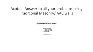 Acotec installation in residential and commercial project | PDF