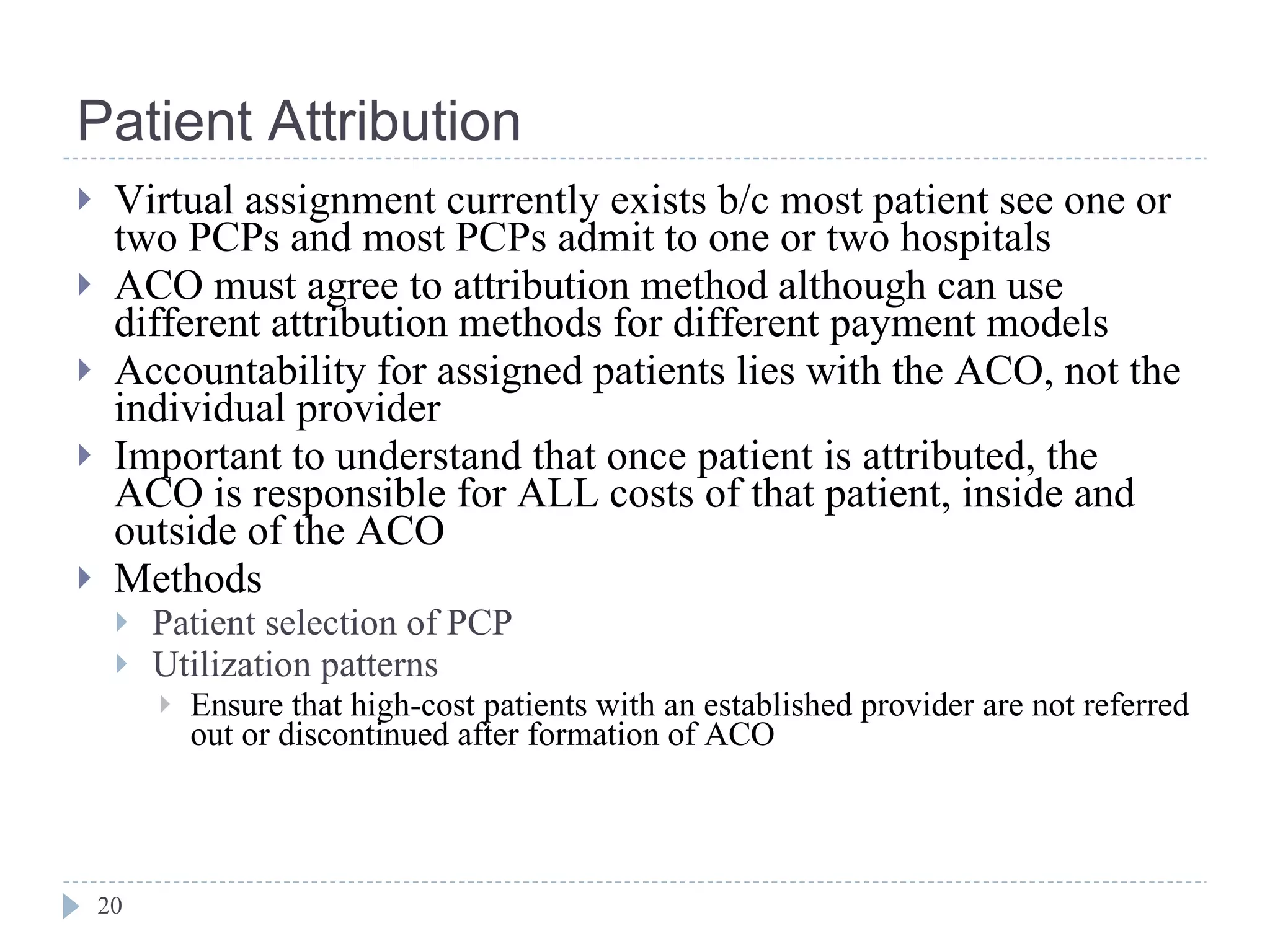 Accountable Care Organization (ACO) Tutorial | PPT