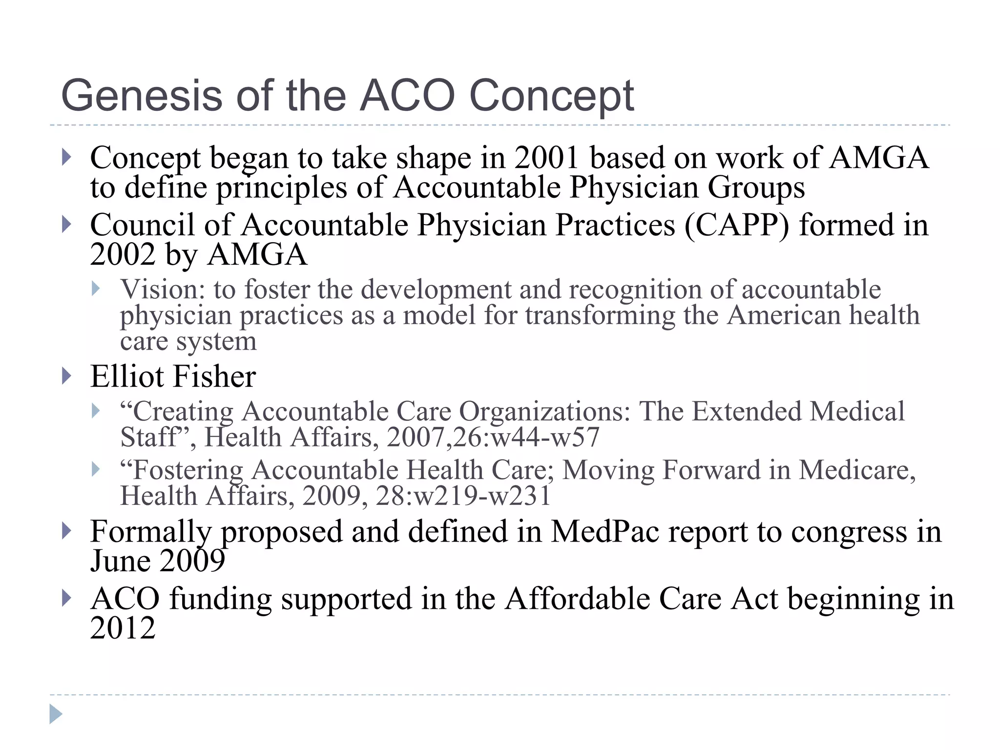 Accountable Care Organization (ACO) Tutorial | PPT