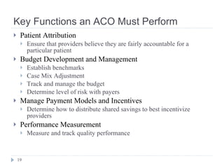 Accountable Care Organization (ACO) Tutorial | PPT
