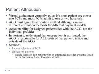 Accountable Care Organization (ACO) Tutorial | PPT
