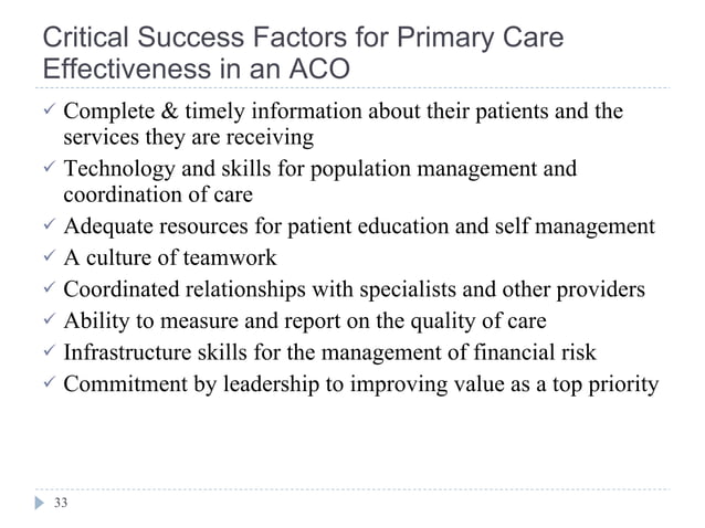 Accountable Care Organization (ACO) Tutorial | PPT | Health Insurance ...