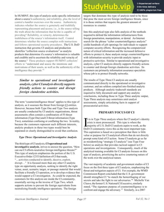 A Counterintelligence Analysis Typology | PDF