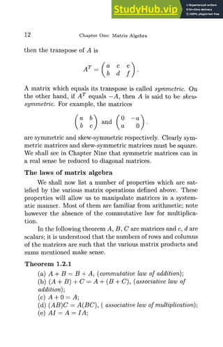 A Course In LINEAR ALGEBRA With Applications | PDF
