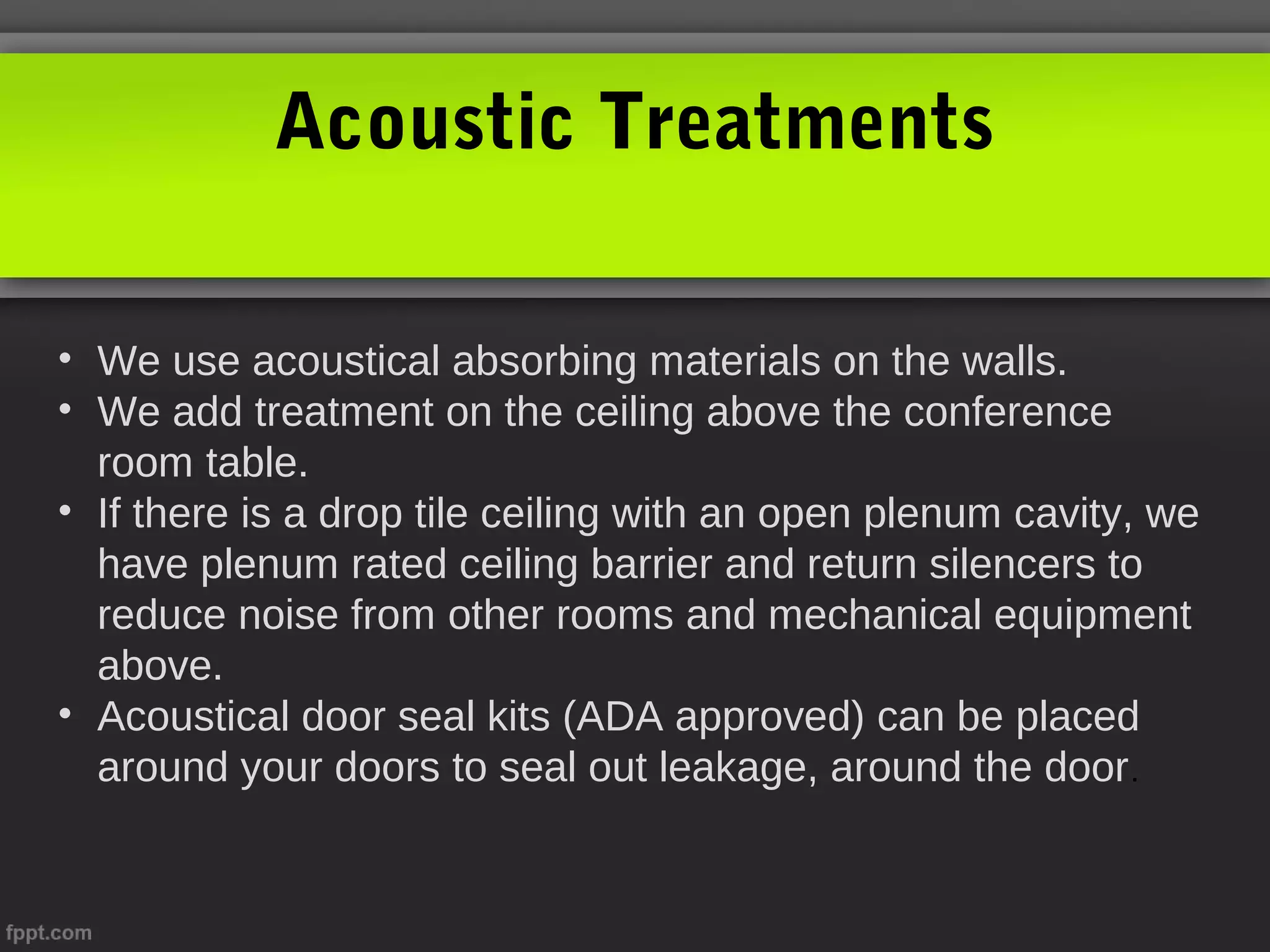 Acoustic conference room | PPT