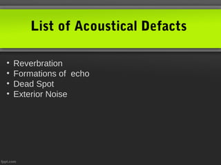 Acoustic conference room | PPT
