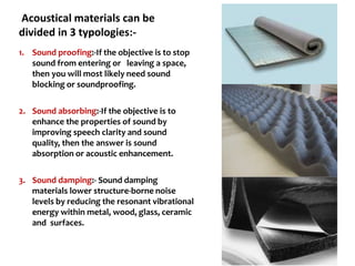 Acoustic & Materials | PPTX