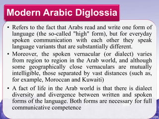 Acoustical characteristics of arabic language as a foreign | PPTX