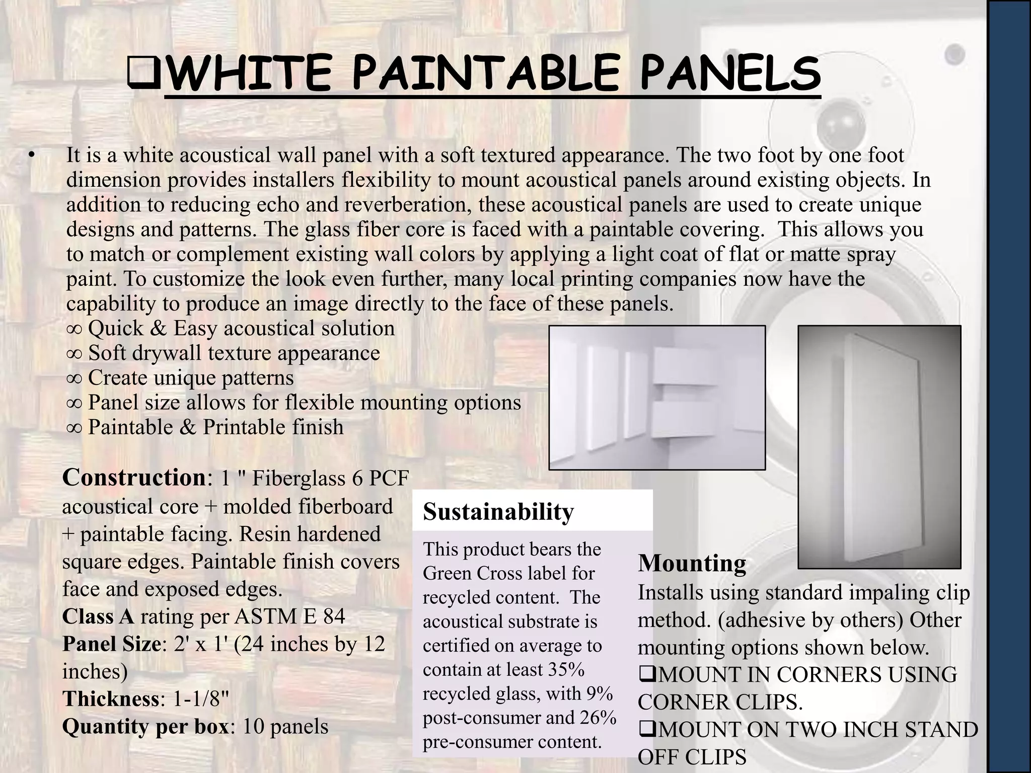 Acoustical materials | PPTX