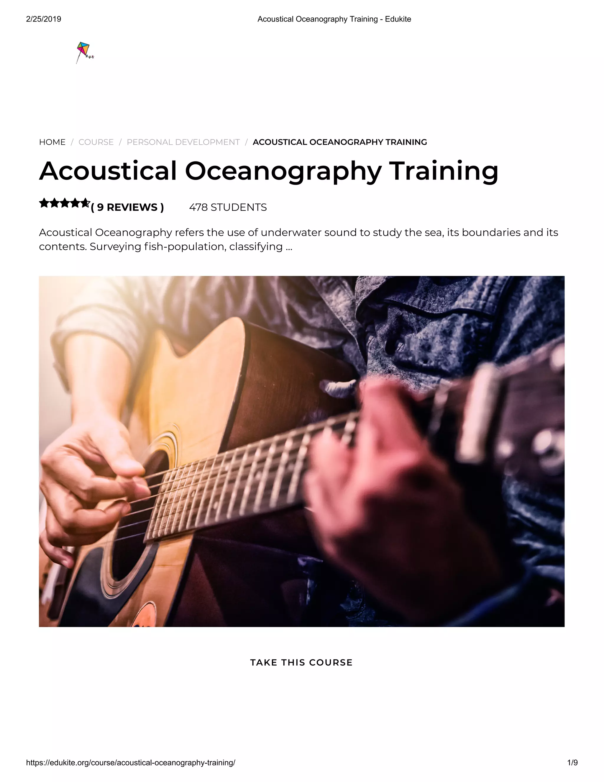 Acoustical oceanography training - edukite | PDF