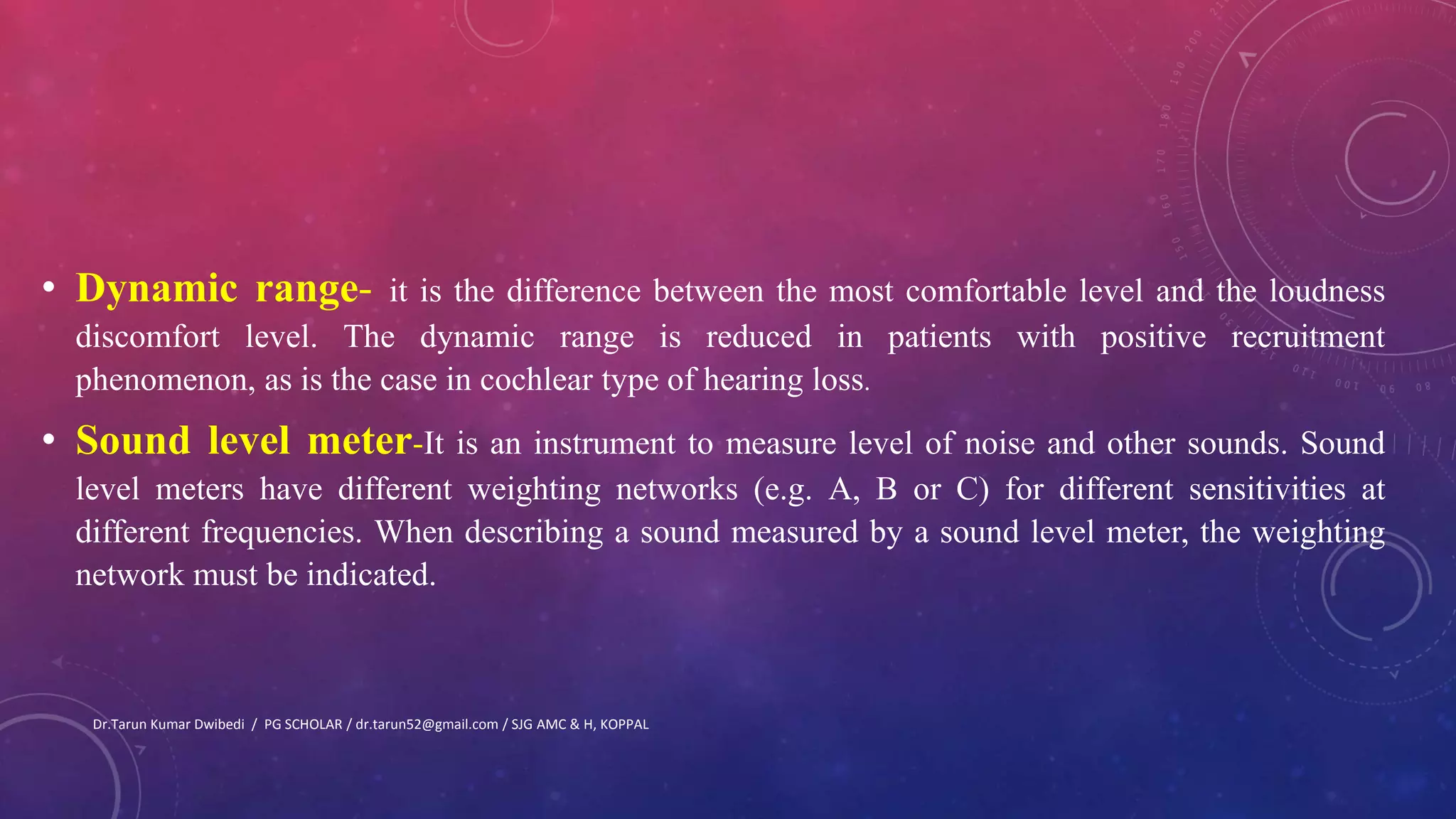 Acoustic, audiology | PPTX
