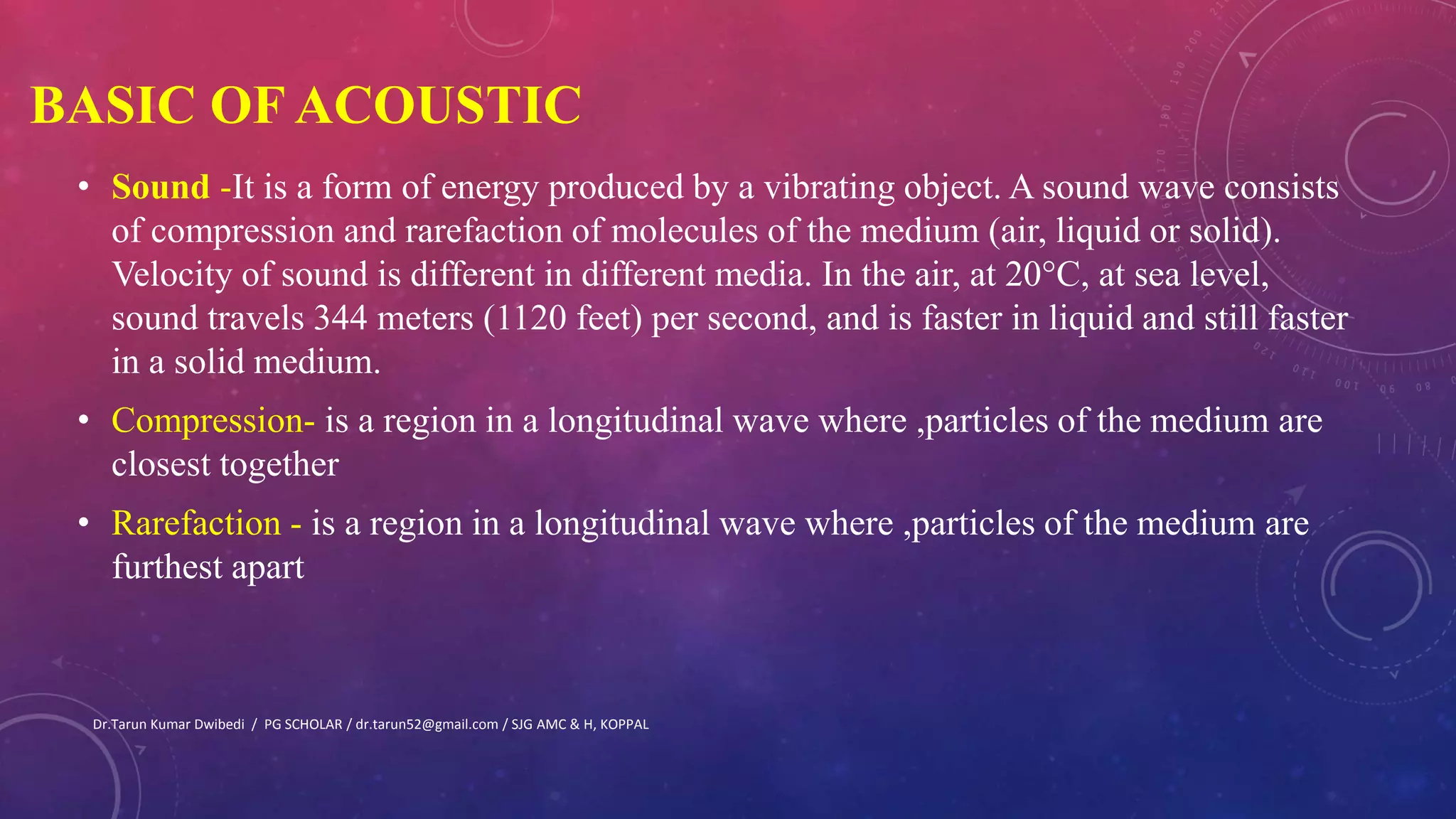 Acoustic, audiology | PPTX