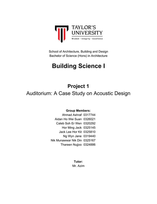 Building Science II Project 1 - Acoustic Design | PDF | Digital Audio | Computer Software and ...