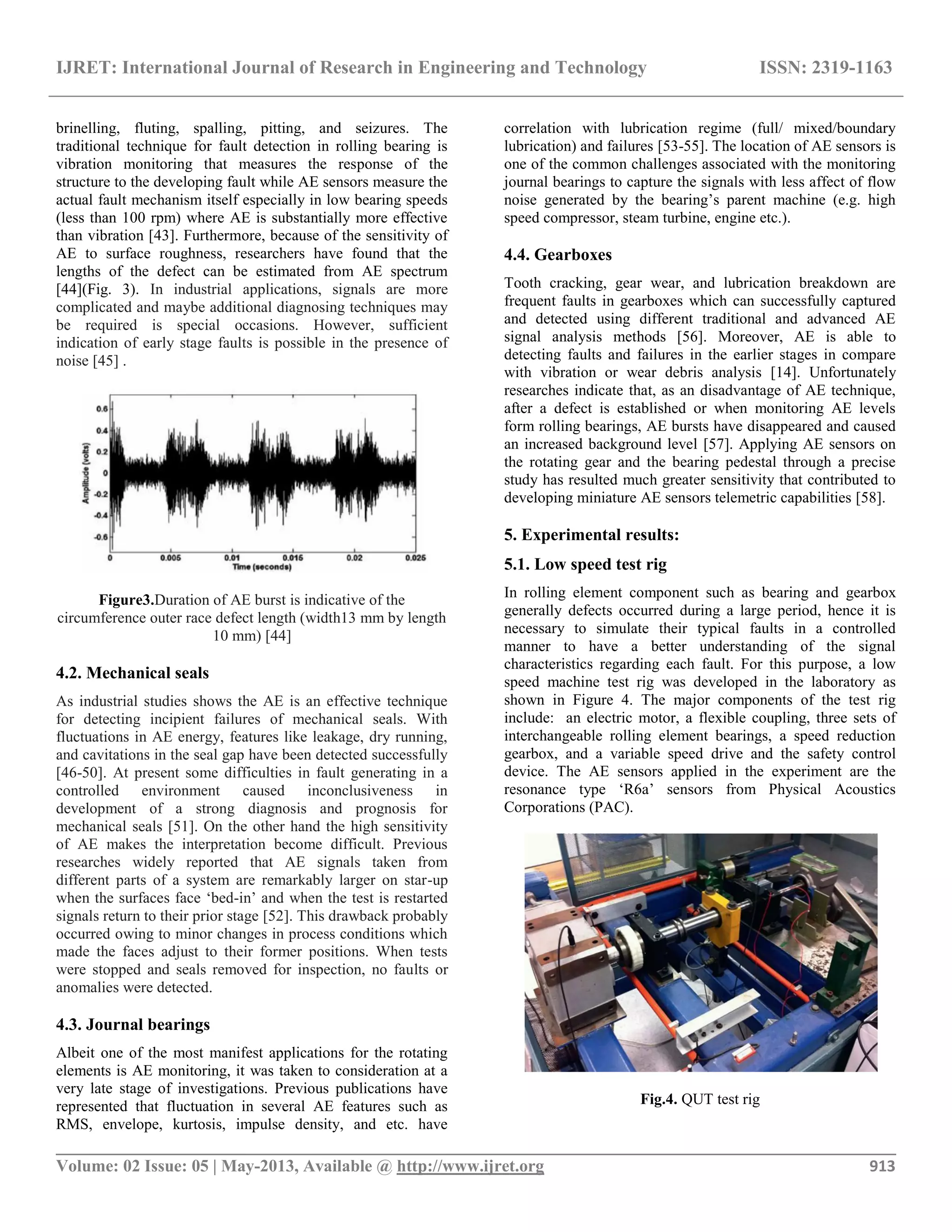 Acoustic emission condition monitoring an application for wind turbine fault detection | PDF ...
