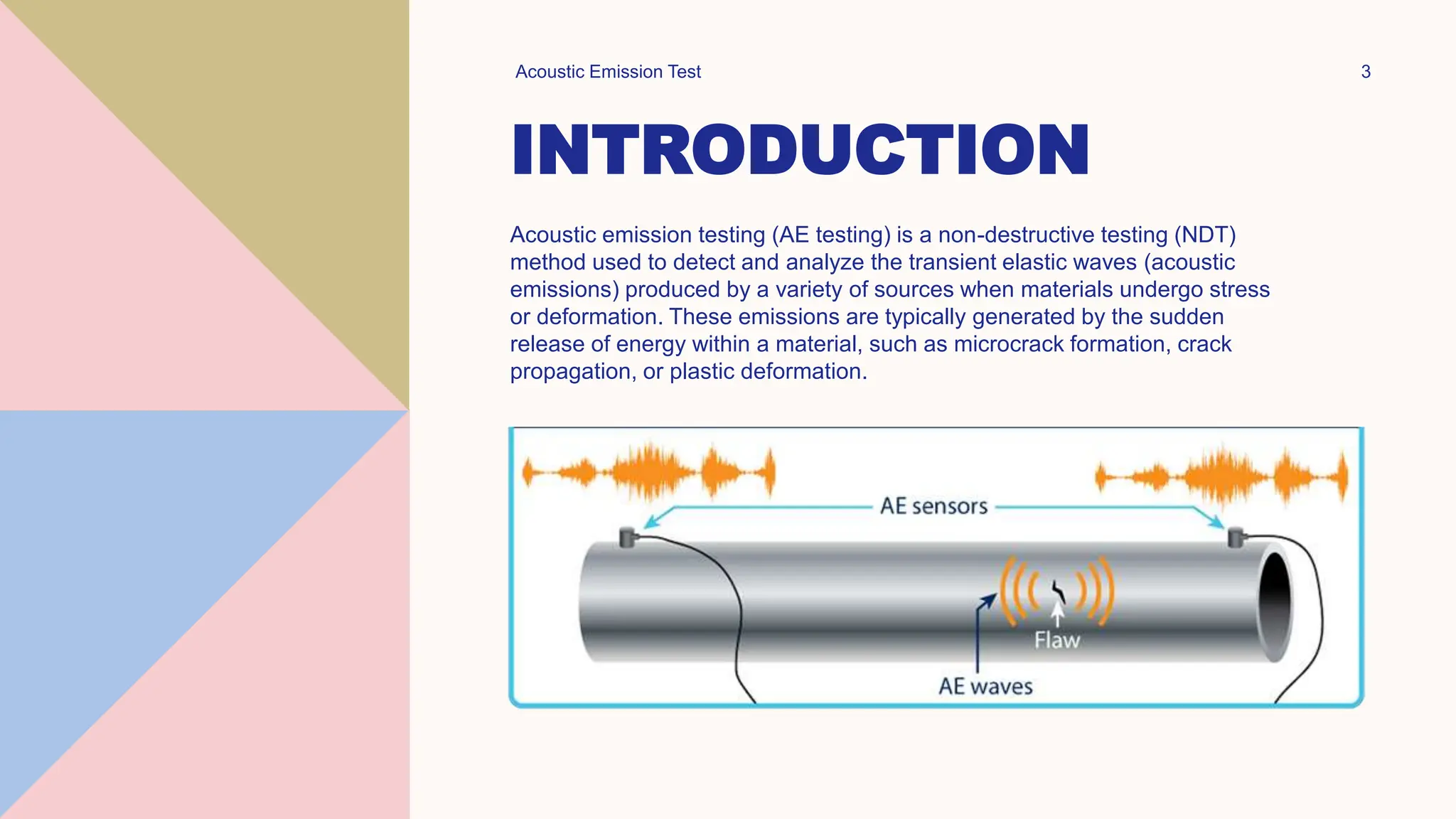 Acoustic emission test -introduction chapter | PPTX