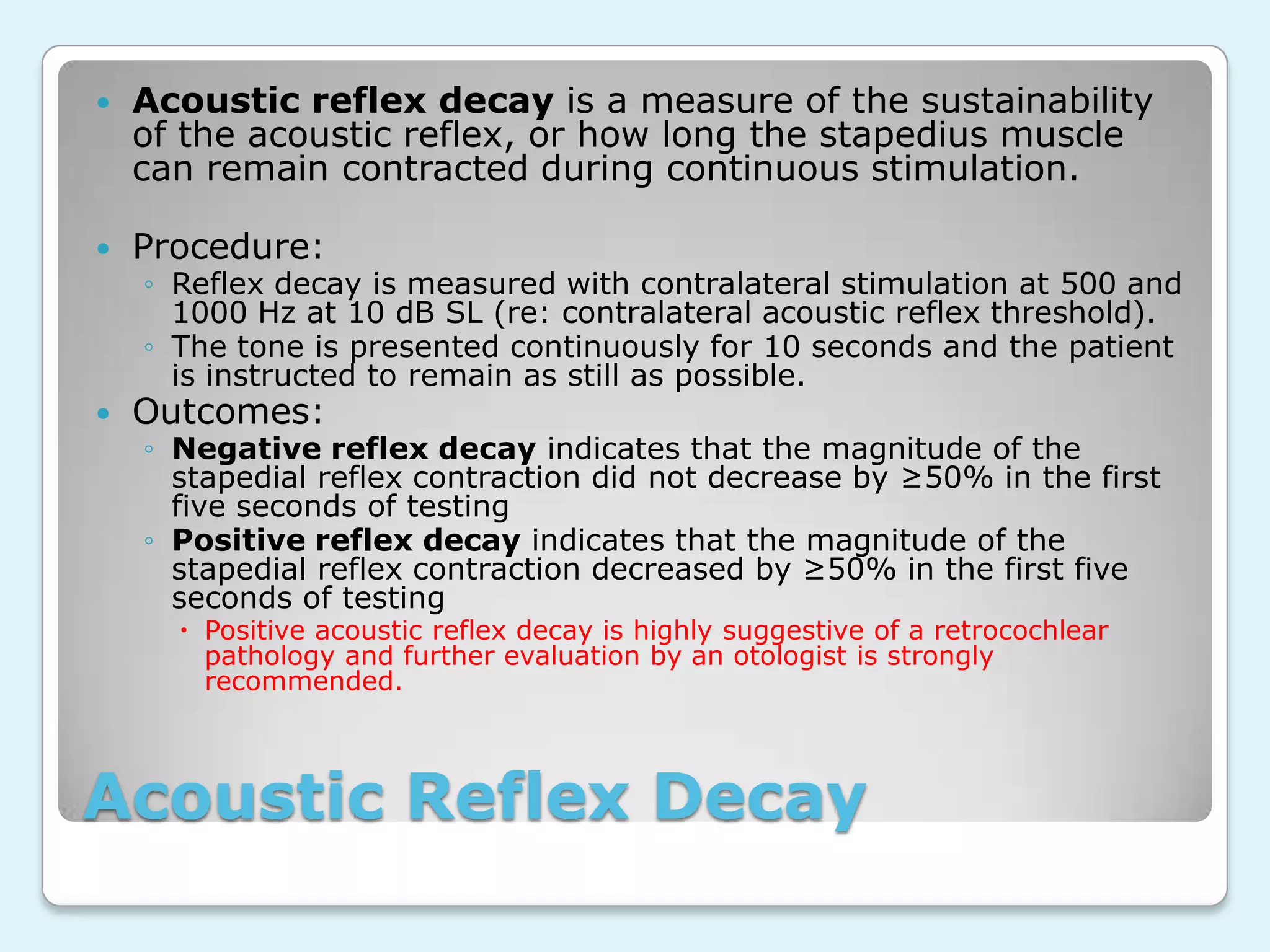 Acoustic Immittance Measurements | PPTX