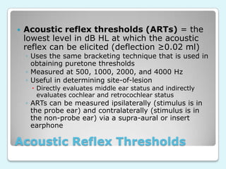 Acoustic Immittance Measurements | PPTX