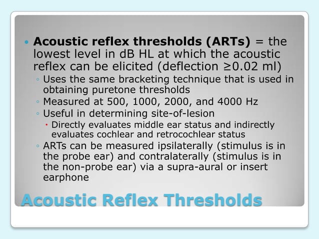 Acoustic Immittance Measurements | PPTX | Digital Audio | Computer ...