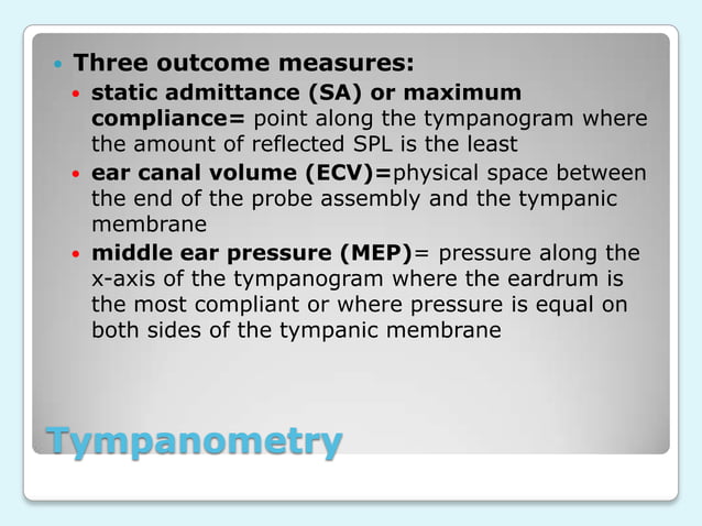 Acoustic Immittance Measurements | PPTX | Digital Audio | Computer ...