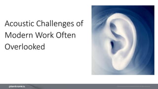 Acoustic Intelligence for Smarter Working | PPT