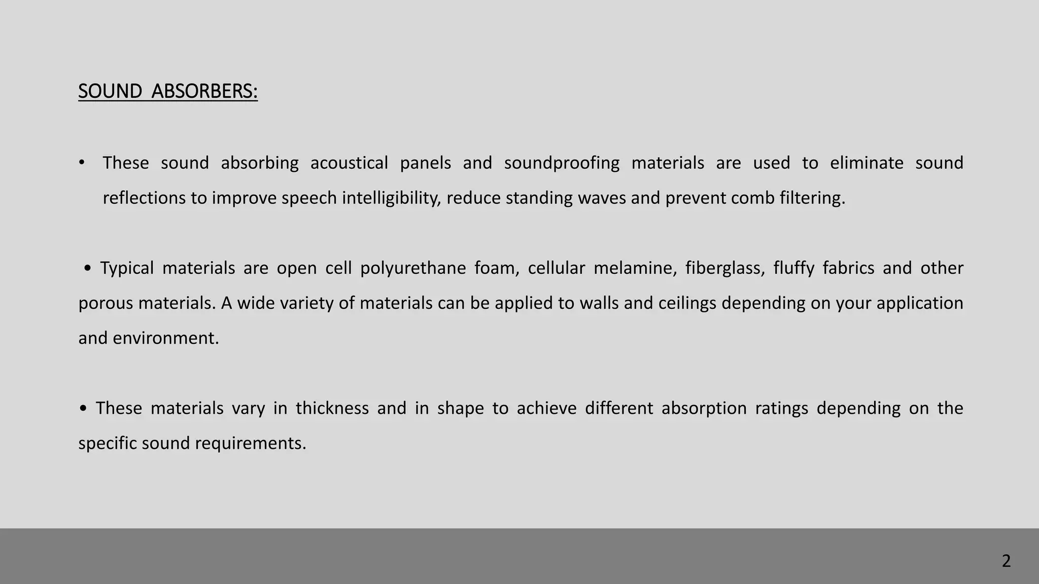 Acoustic materials | PPTX