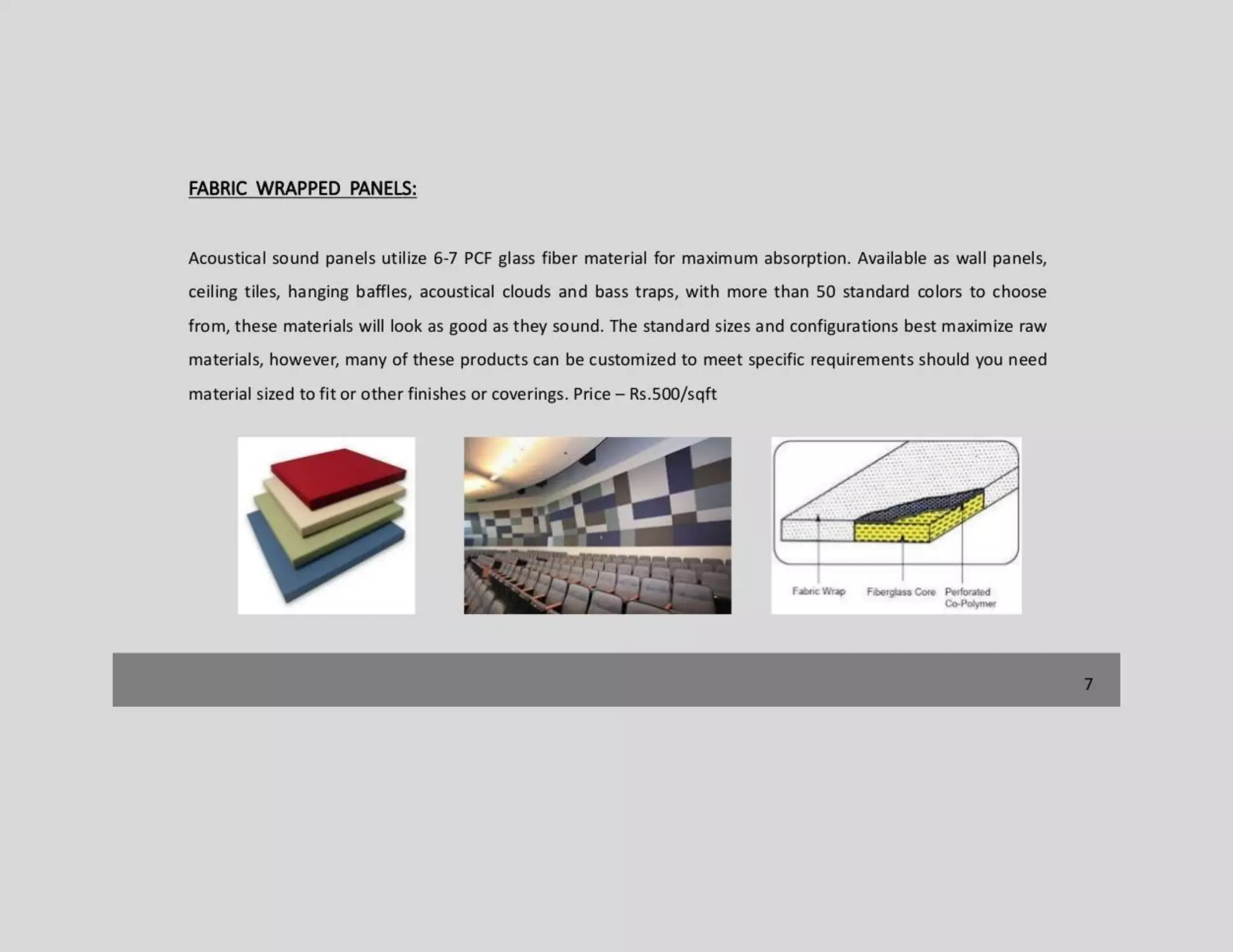 Acoustic Materials & Specifications | PDF