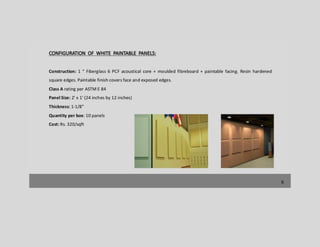 Acoustic Materials & Specifications | PDF