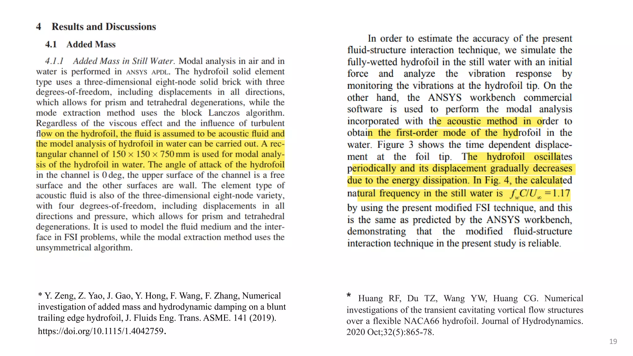 Acoustic Modal Analaysis Hydrofoils Pdf