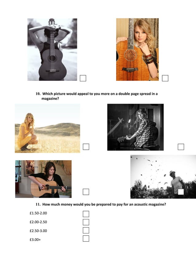 Acoustic Music Questionnaire | PDF