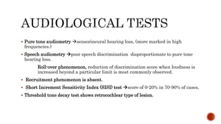 Acoustic neuroma ENT REVISION TOPIC | PPT