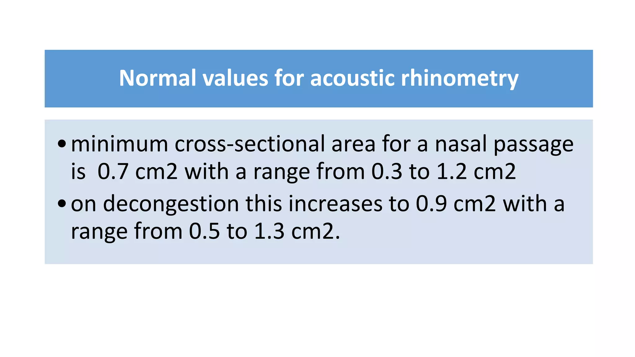 Acoustic rhinometry | PPT