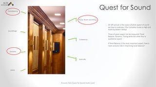 Acoustic Role in Audio Lover's Quest for Sound | PDF