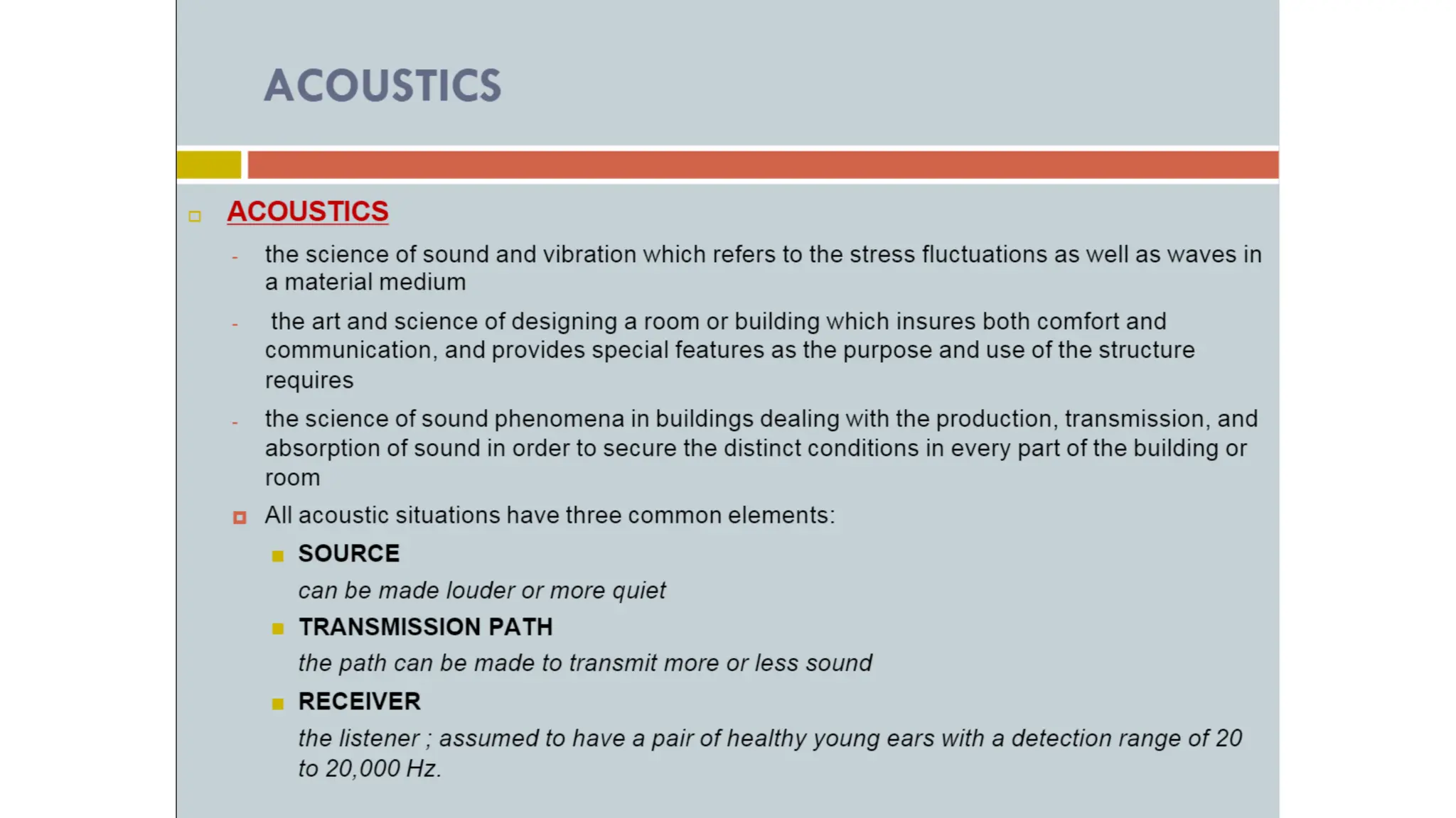 Architectural Acoustics Building Utilities | PDF