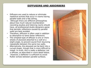 RECORDING STUDIO ACOUSTICS | PPTX