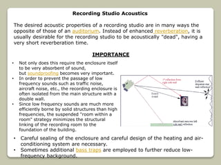 RECORDING STUDIO ACOUSTICS | PPTX