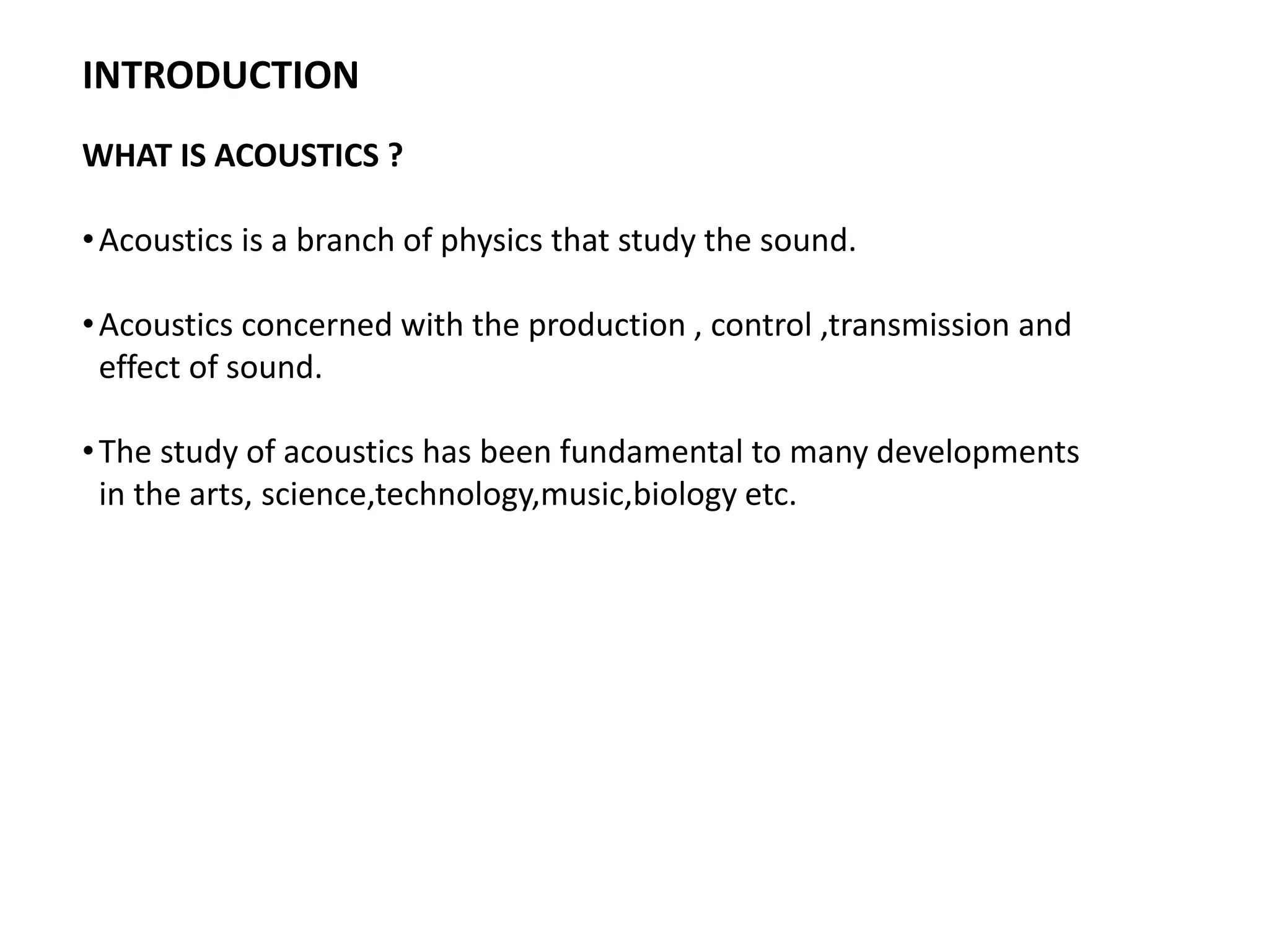 Acoustics | PPTX
