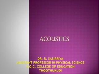 Acoustics | PPT