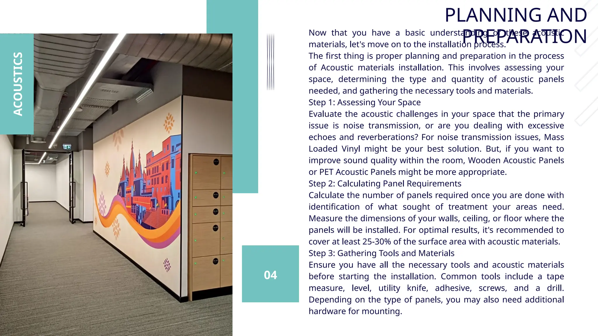 A Step-by-Step Approach to Acoustic Materials Installation | PPTX