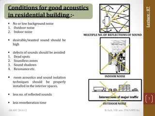 Acoustics OF Residential Buildings | PPTX