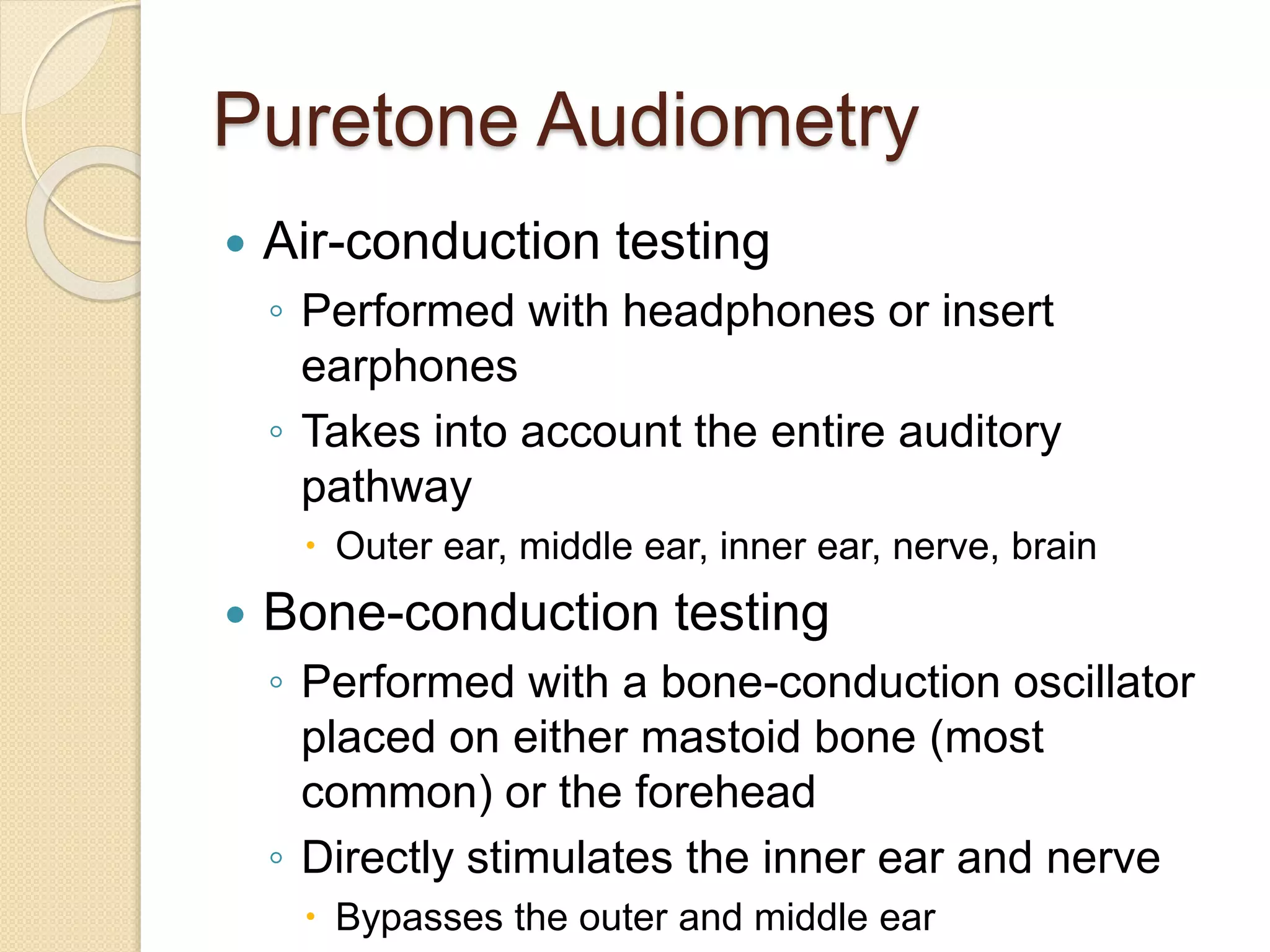 Acoustics and basic audiometry | PPTX