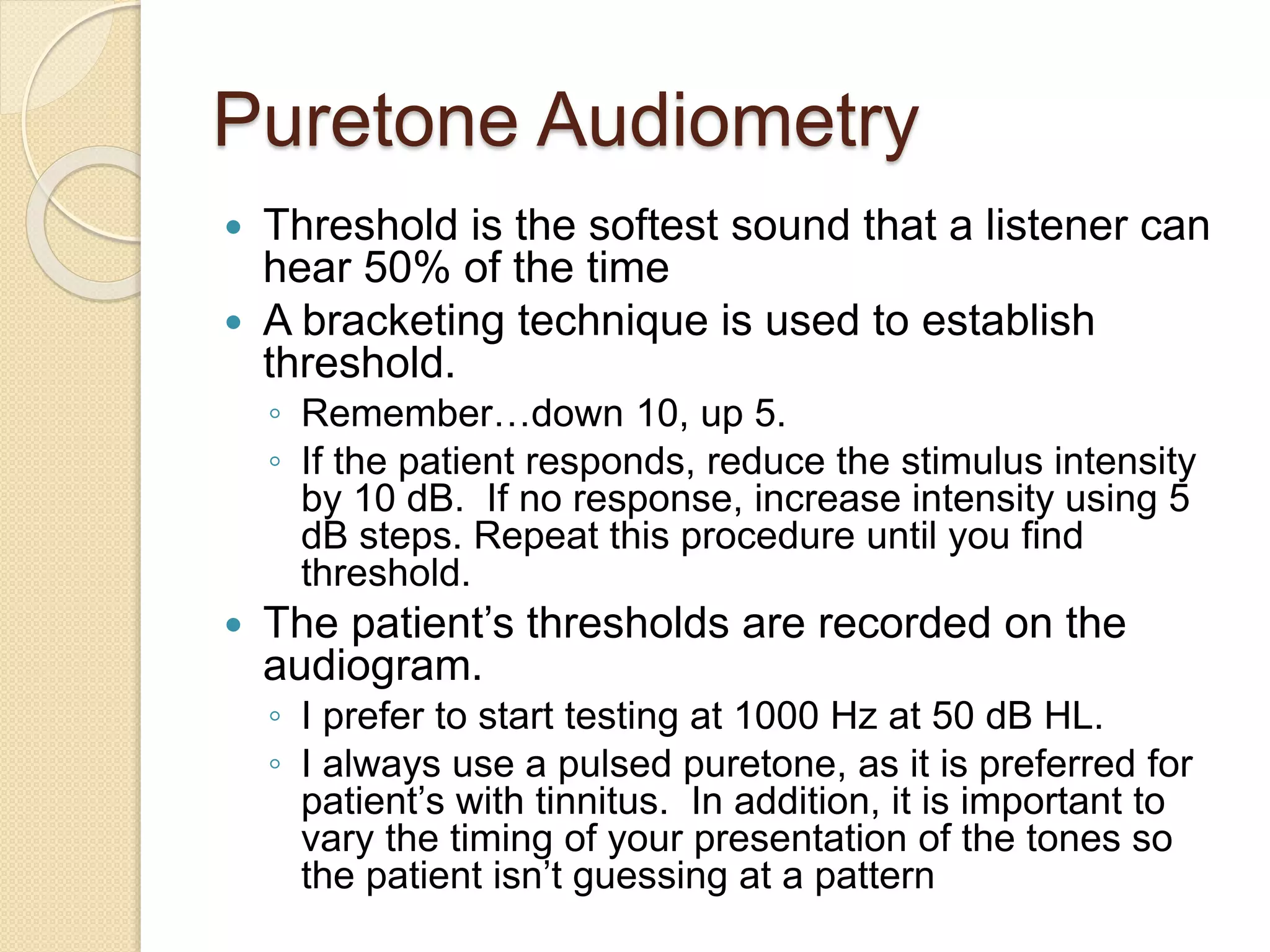 Acoustics and basic audiometry | PPTX