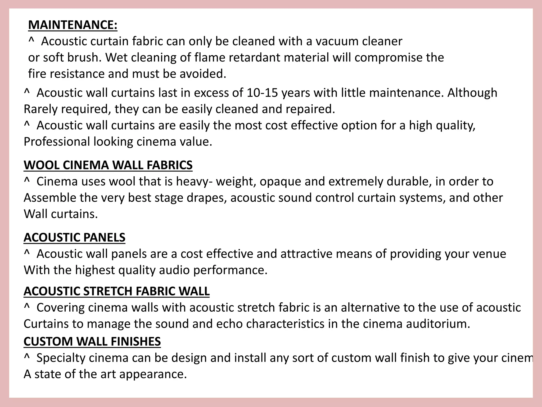 Acoustics and design of movie theatre | PPTX