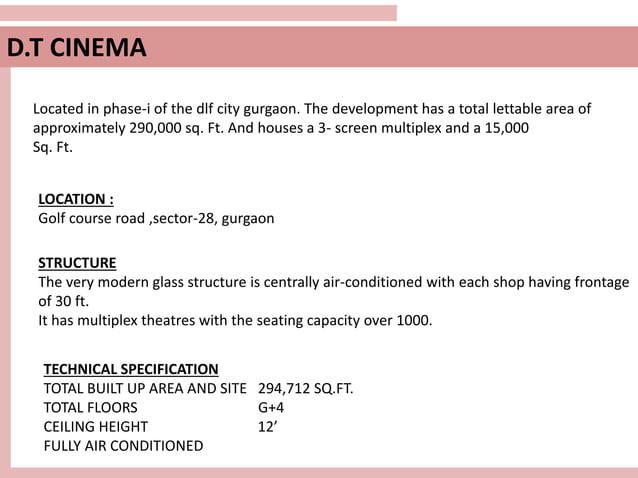Acoustics and design of movie theatre | PPTX