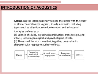 Acoustics and design of movie theatre | PPTX